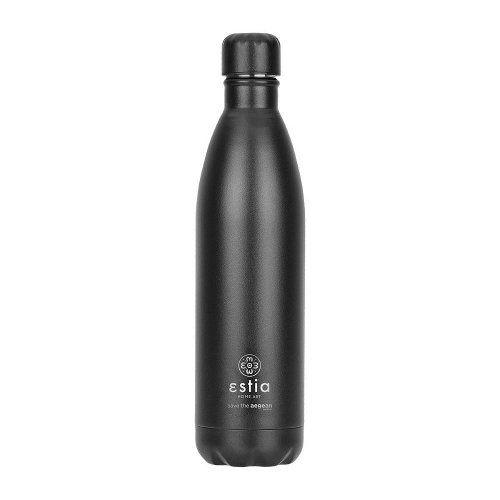 ΘΕΡΜΟΣ FLASK LITE SAVE THE AEGEAN 500ml MIDNIGHT BLACK - Oikiaka.com